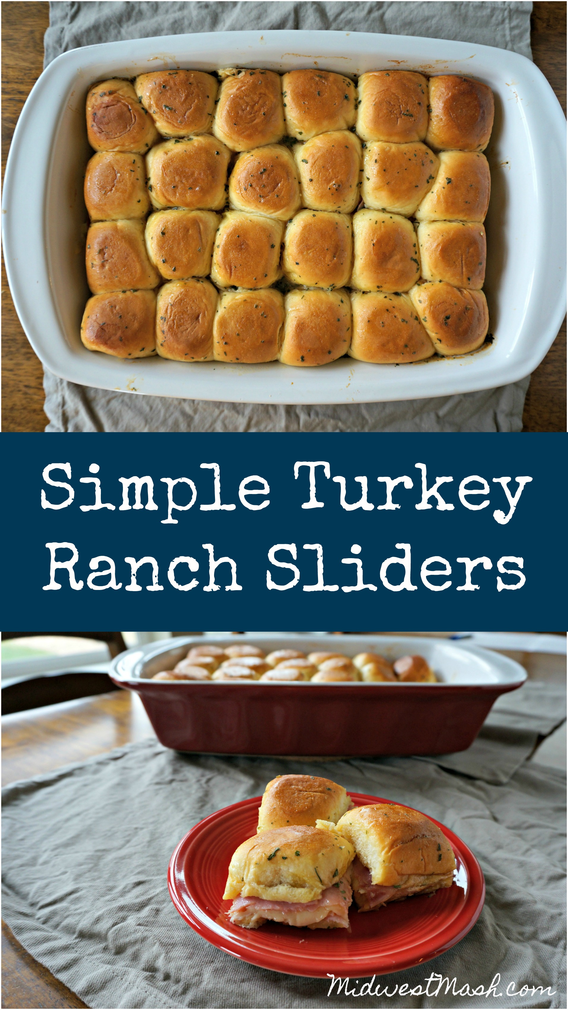 Simple Turkey Ranch Sliders | Midwest Mash