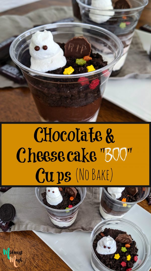 Chocolate & Cheesecake “Boo” Cups | Midwest Mash