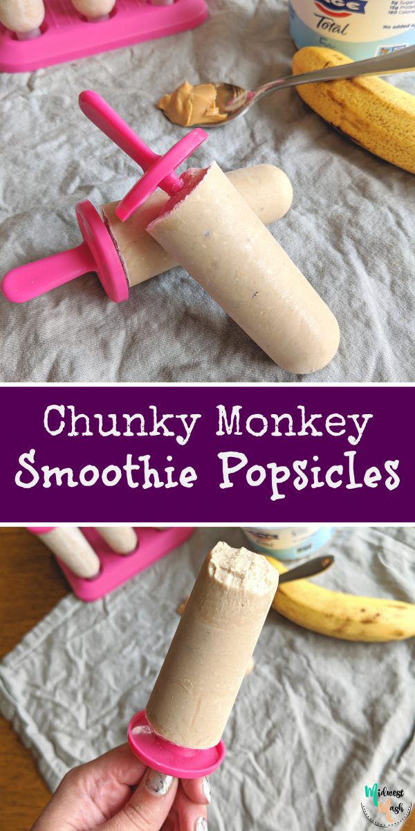 Chunky Monkey Smoothie Popsicles (Banana & Peanut Butter) | Midwest Mash